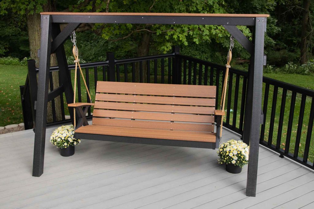Outdoor Patio Swings made of Poly-Lumber by Sunset Furniture