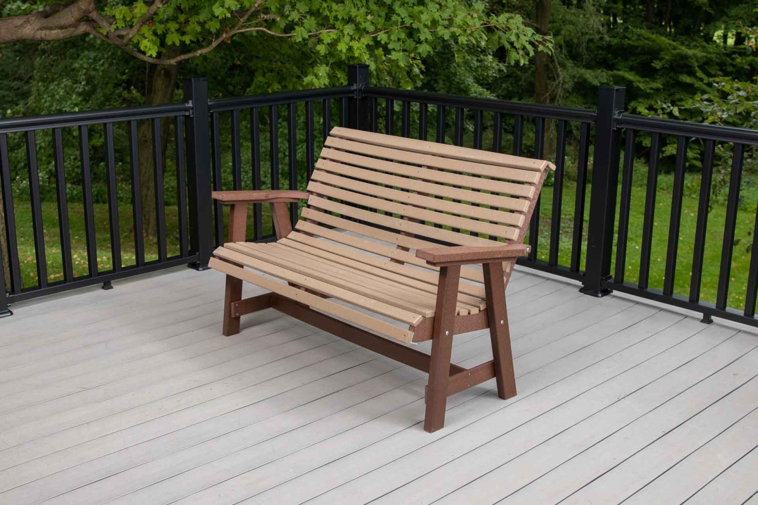 4' Roll Back Bench - Sunset Furniture - Poly Lumber Patio Furniture