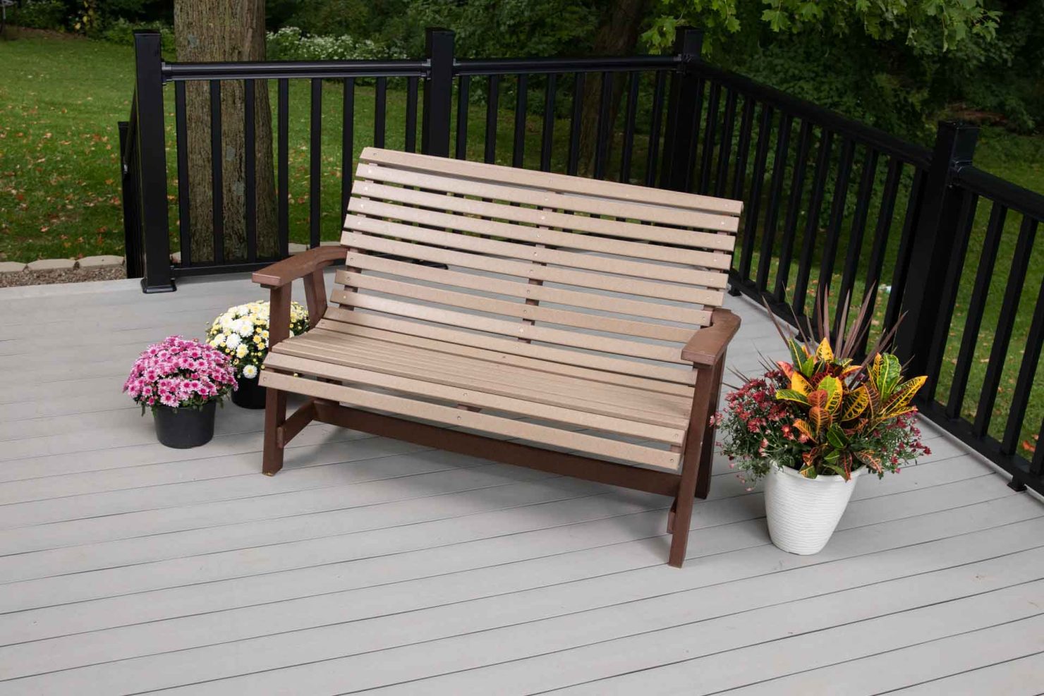 4' Roll Back Bench - Sunset Furniture - Poly Lumber Patio Furniture