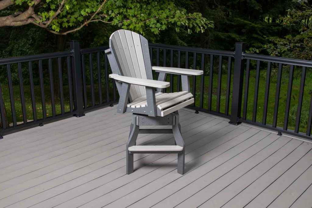 Outdoor Patio Counter Height Swivel Chairs Adirondack Style By Sunset