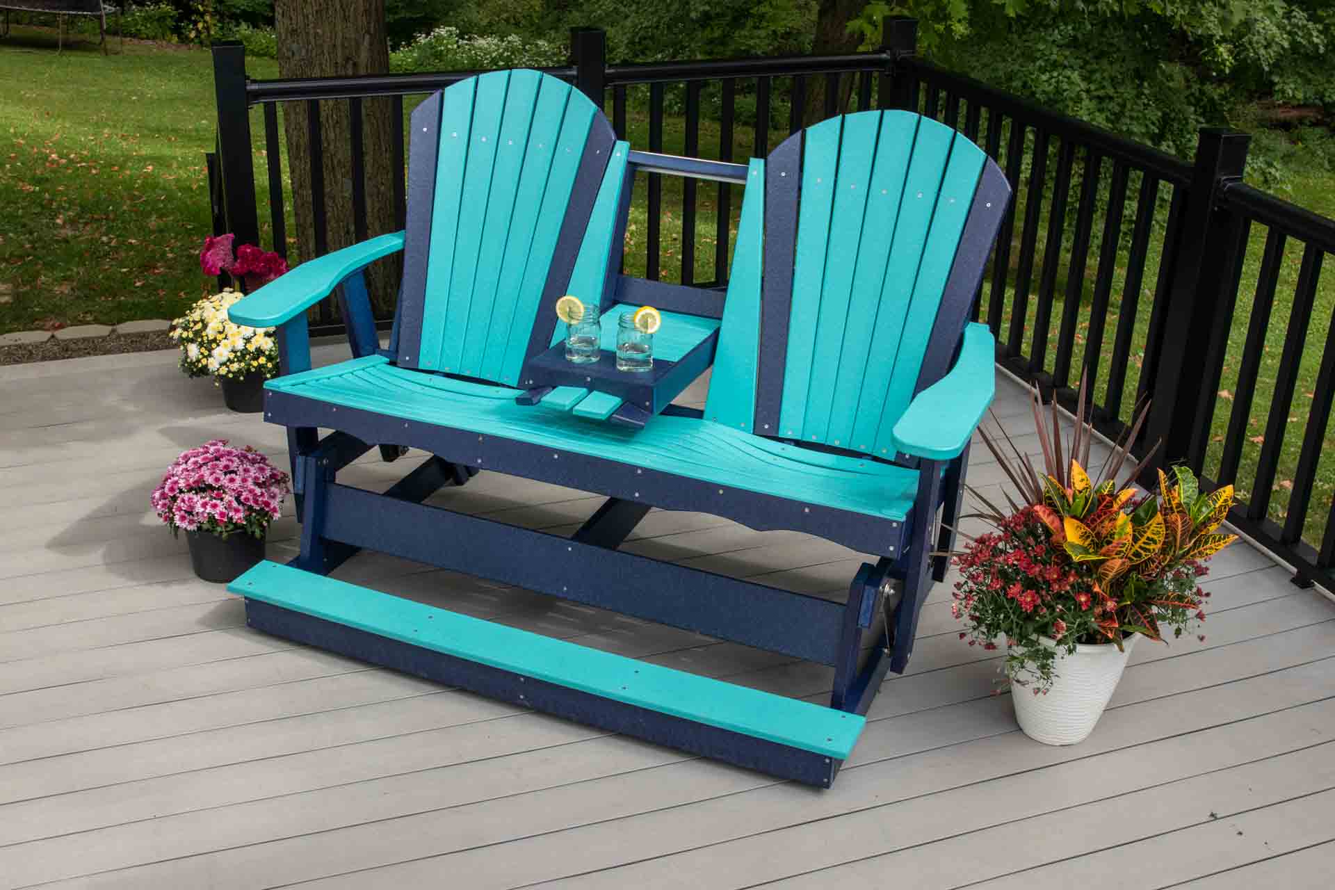 Outdoor Patio Gliders, Poly Lumber, Sunset Furniture