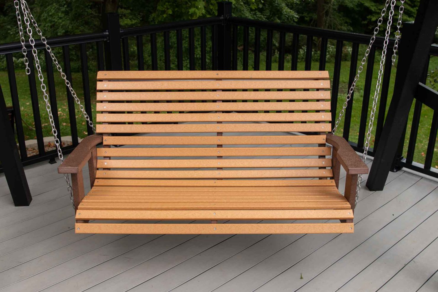 4' Roll Back Poly Porch Swing with Chain - Sunset Furniture - Poly ...